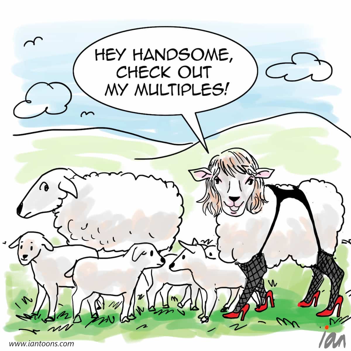 Mutton dressed as lamb - Iantoons